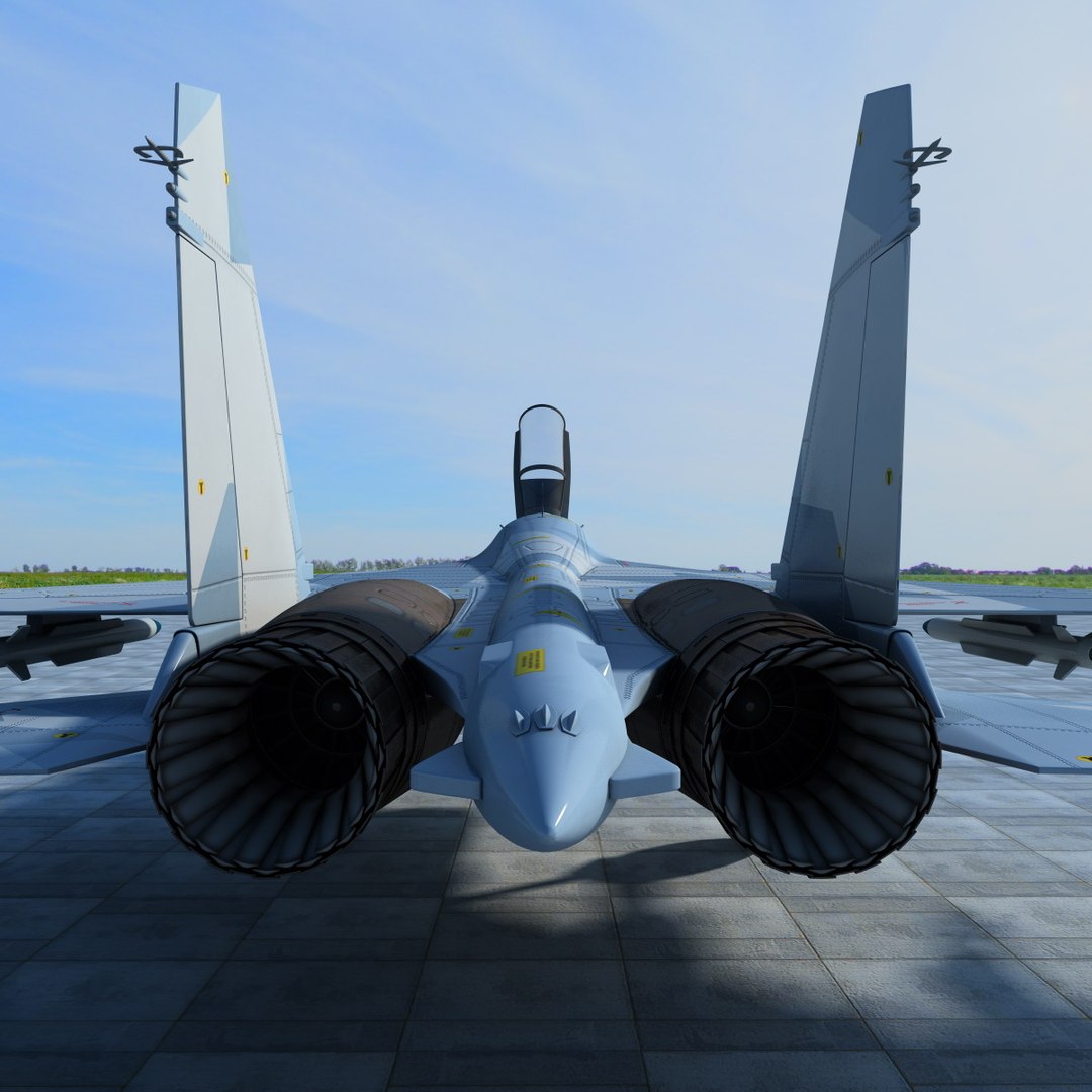 3d model russian sukhoi su-35 fighter