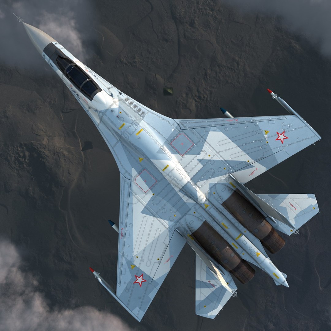 3d model russian sukhoi su-35 fighter