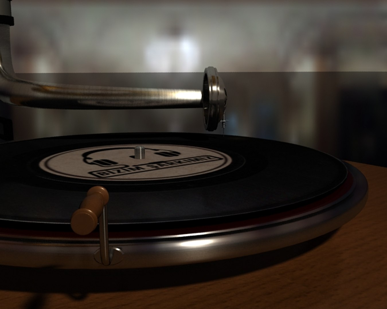 3d animation gramophone model