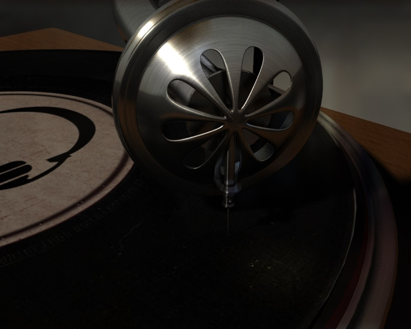 3d animation gramophone model