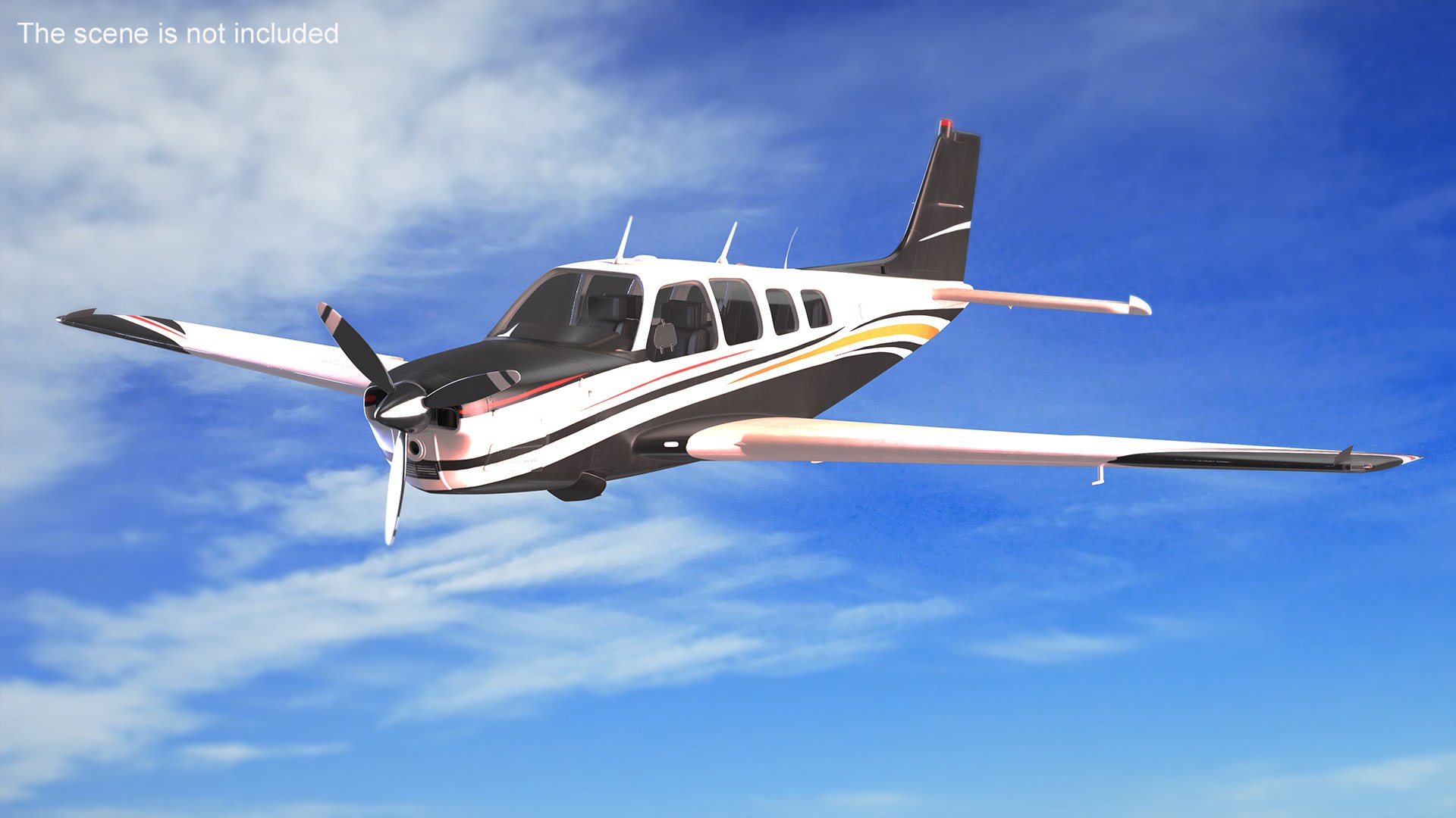 Flying Beechcraft Bonanza Plane 3D Model - TurboSquid 2160952