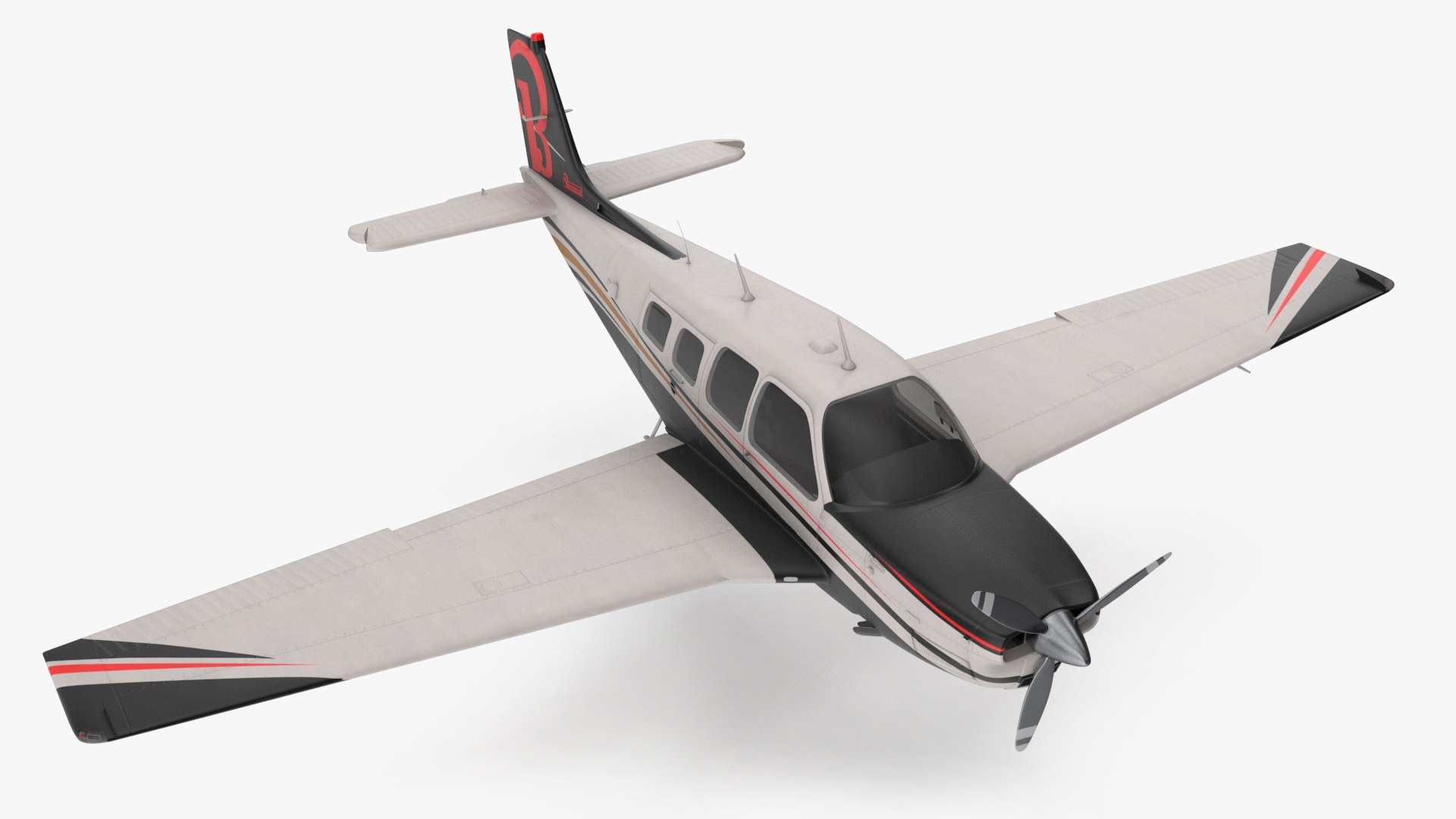 Flying Beechcraft Bonanza Plane 3D model - TurboSquid 2160952