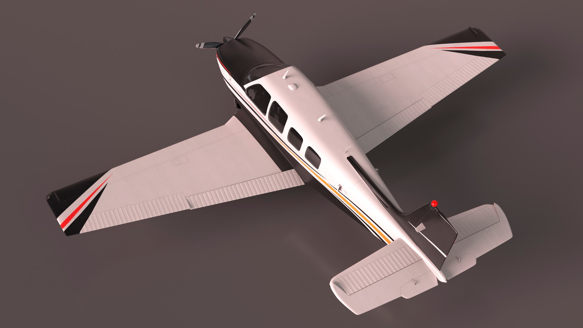 Flying Beechcraft Bonanza Plane 3D Model - TurboSquid 2160952