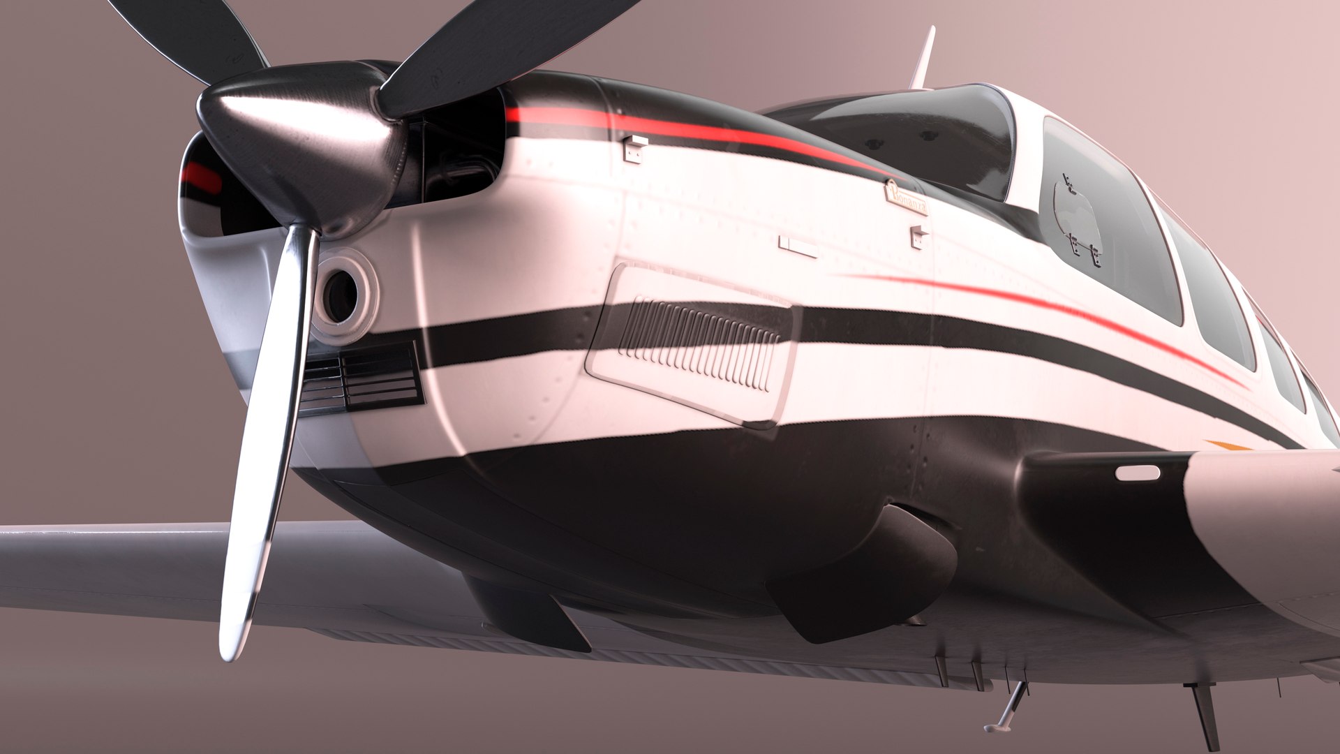 Flying Beechcraft Bonanza Plane 3D Model - TurboSquid 2160952