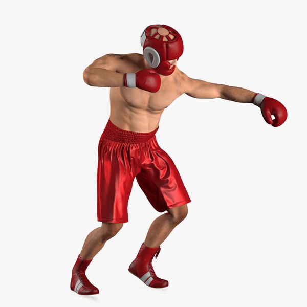 modelo 3d Boxeador masculino con equipo preparado para Cinema 4D ...