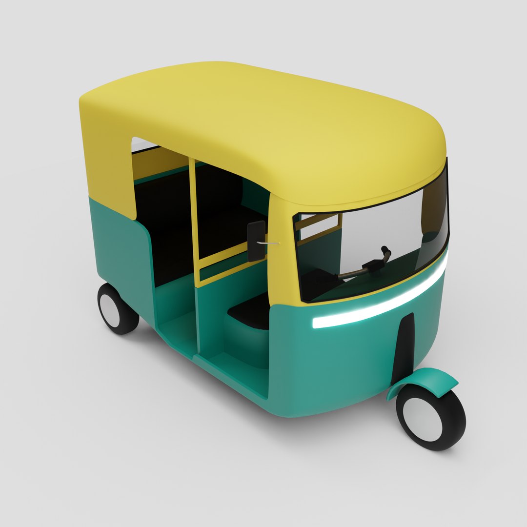 3D Model Tuk Tuk Or Indian Style Auto Rickshaw Uber Themed 3d Model 3D ...