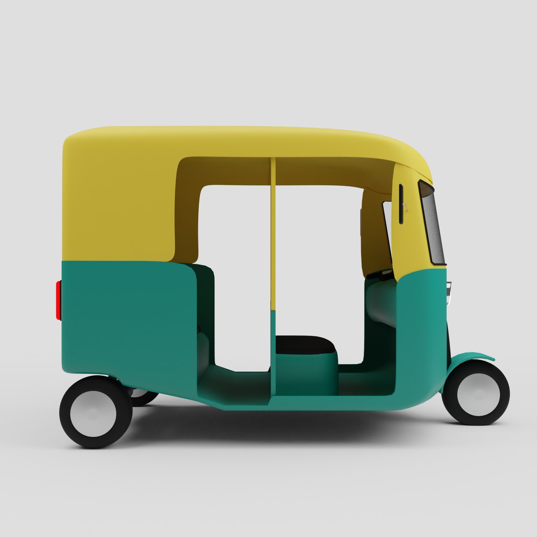 3D Model Tuk Tuk Or Indian Style Auto Rickshaw Uber Themed 3d Model 3D ...