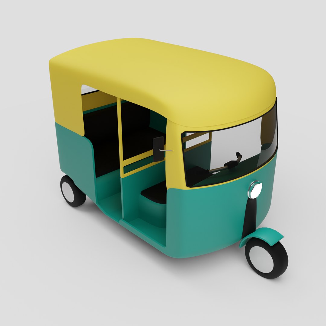 3D Model Tuk Tuk Or Indian Style Auto Rickshaw Uber Themed 3d Model 3D ...