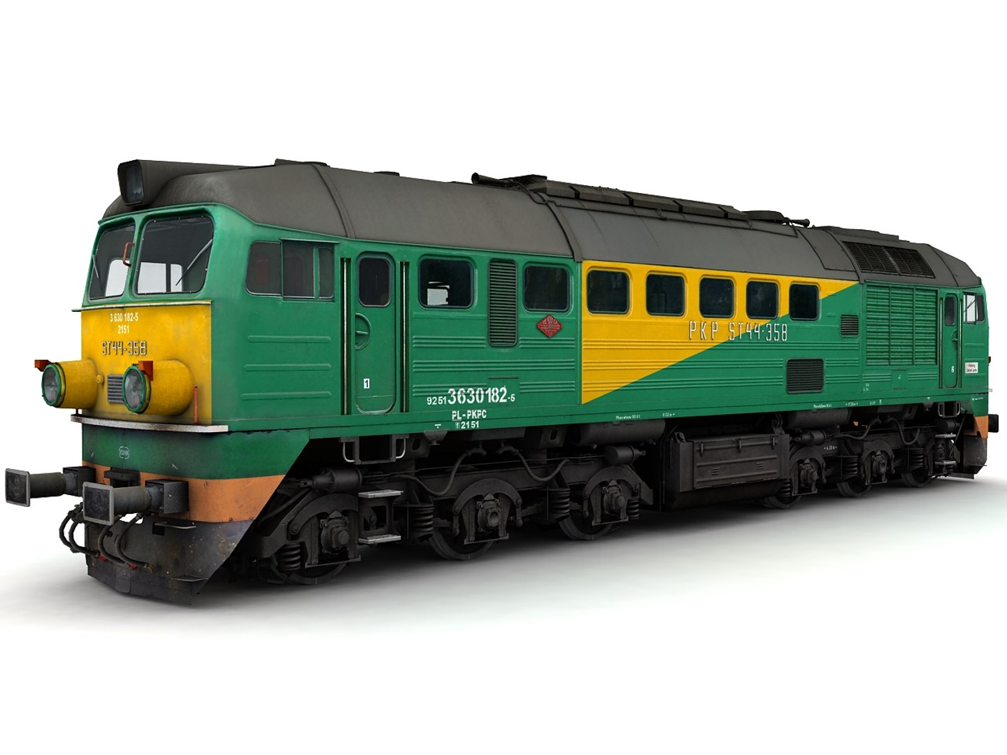 3d Model Of Diesel Locomotive St44