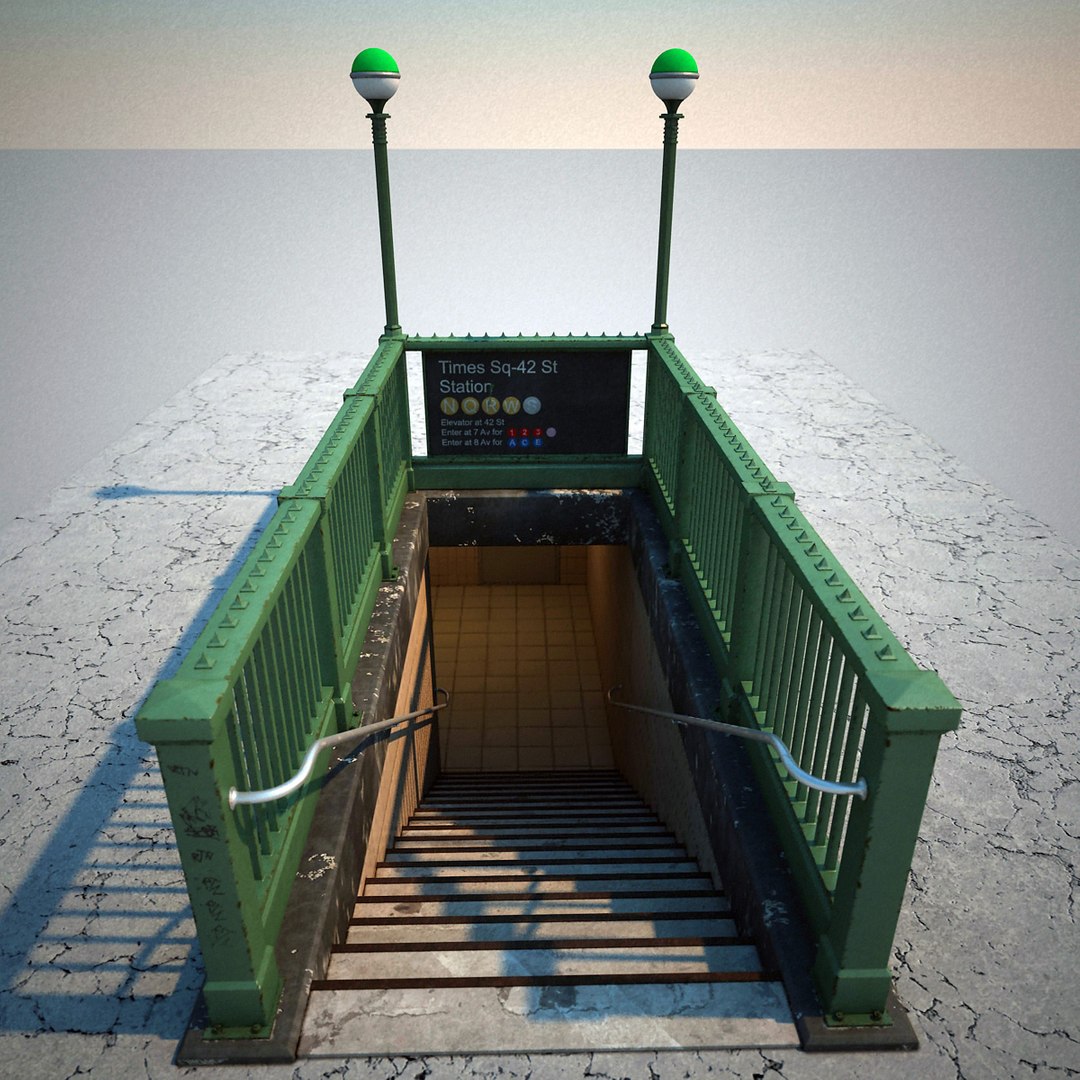 Subway Entrance V2 3d Max