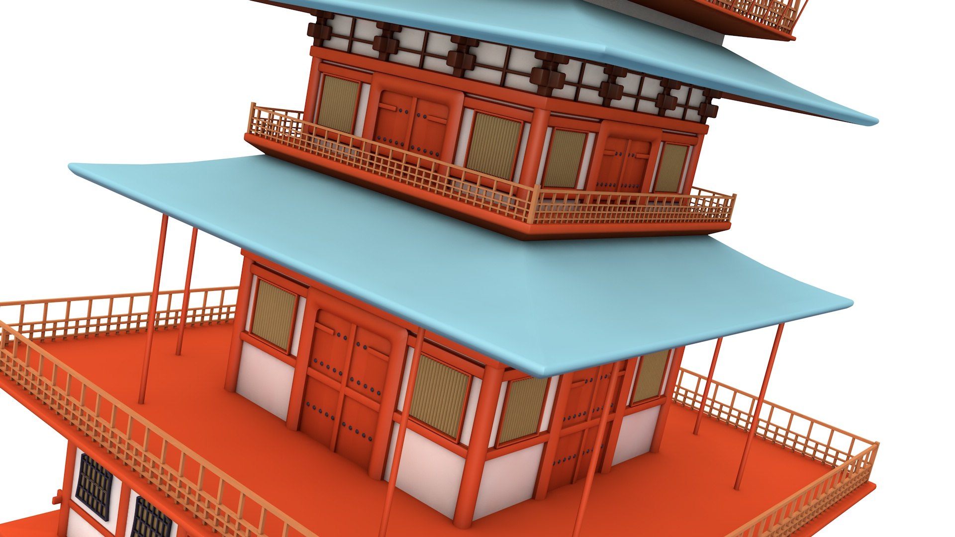 Asian Building Model - TurboSquid 1983629