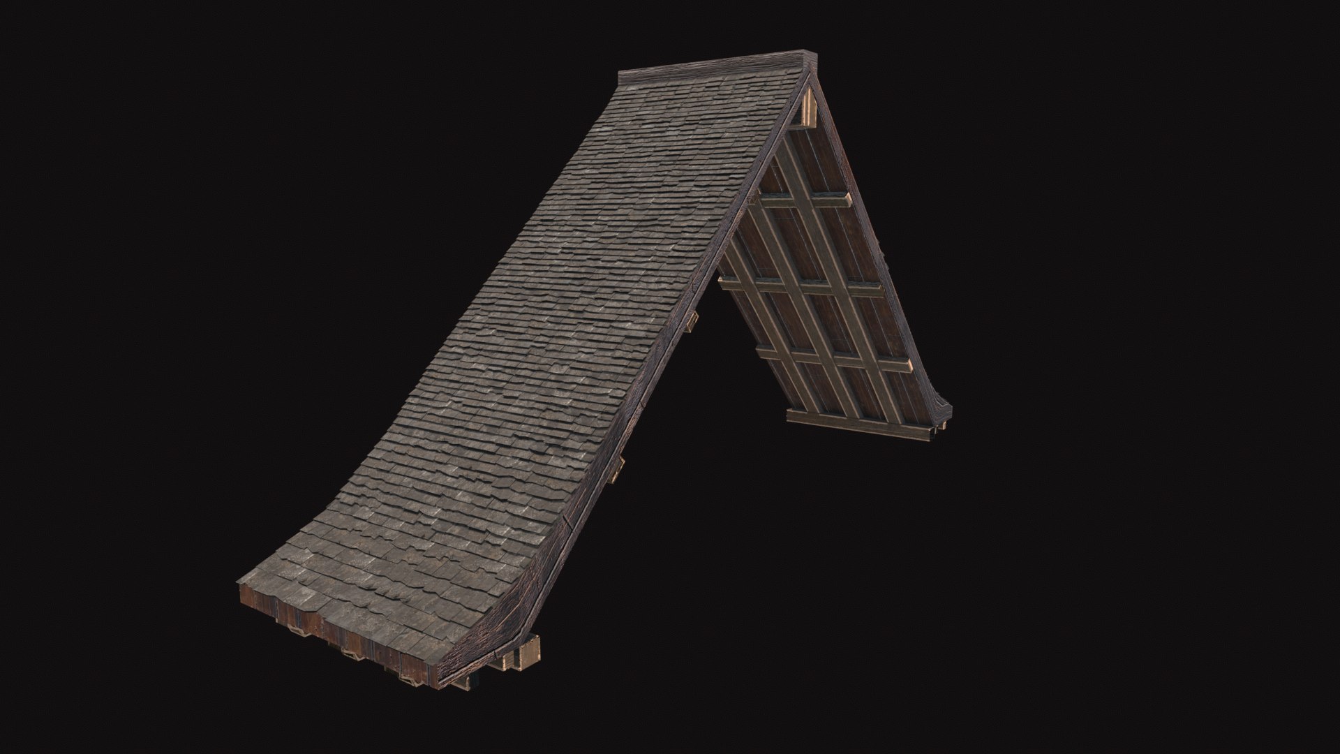 Medieval Roof 01 3D - TurboSquid 2321118