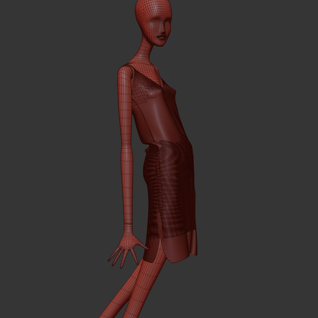 Dresses Cloth Mannequin Model - TurboSquid 1501592