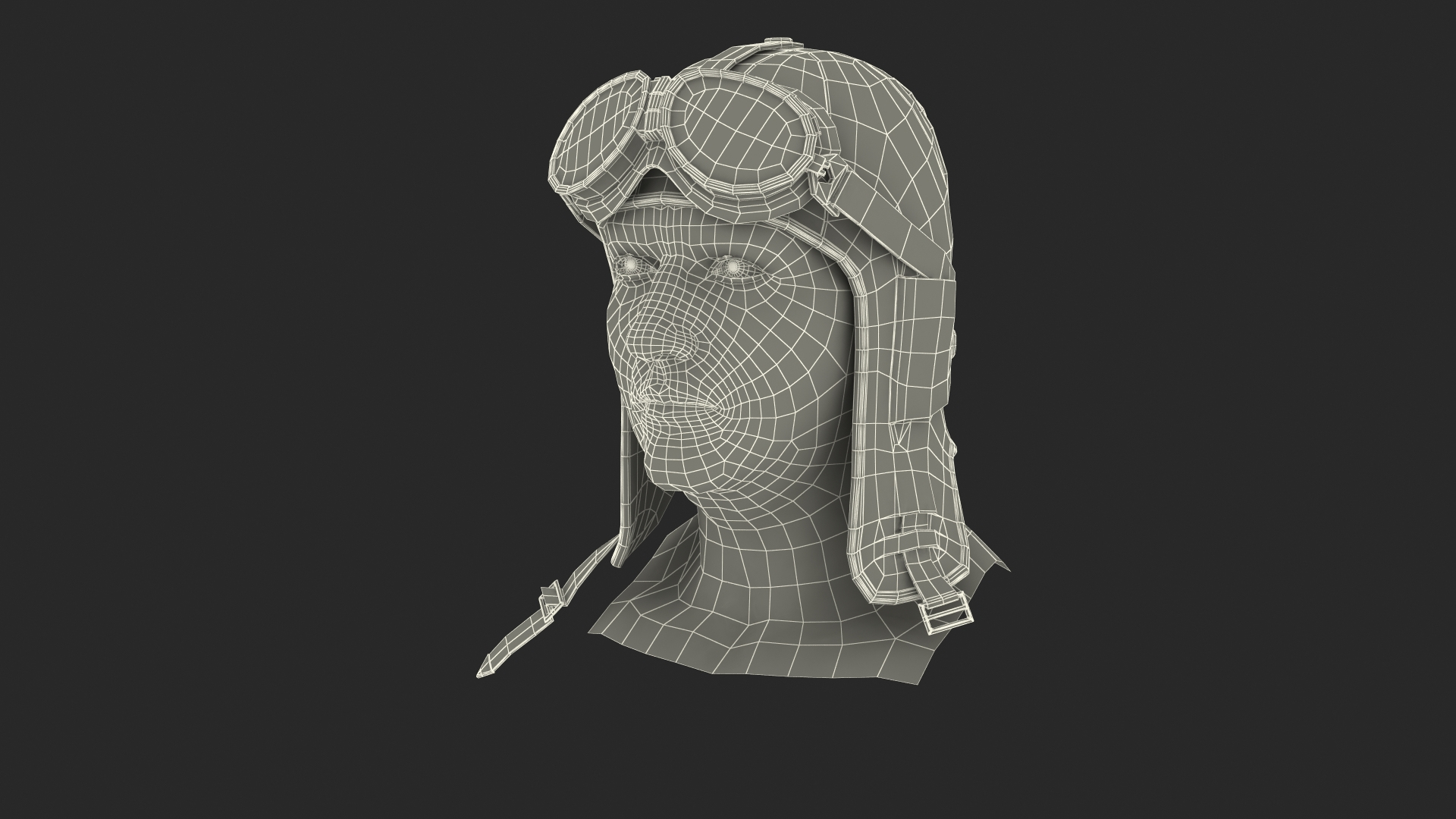 Pilot Head With Helmet And Goggles 3D Model - TurboSquid 2237722