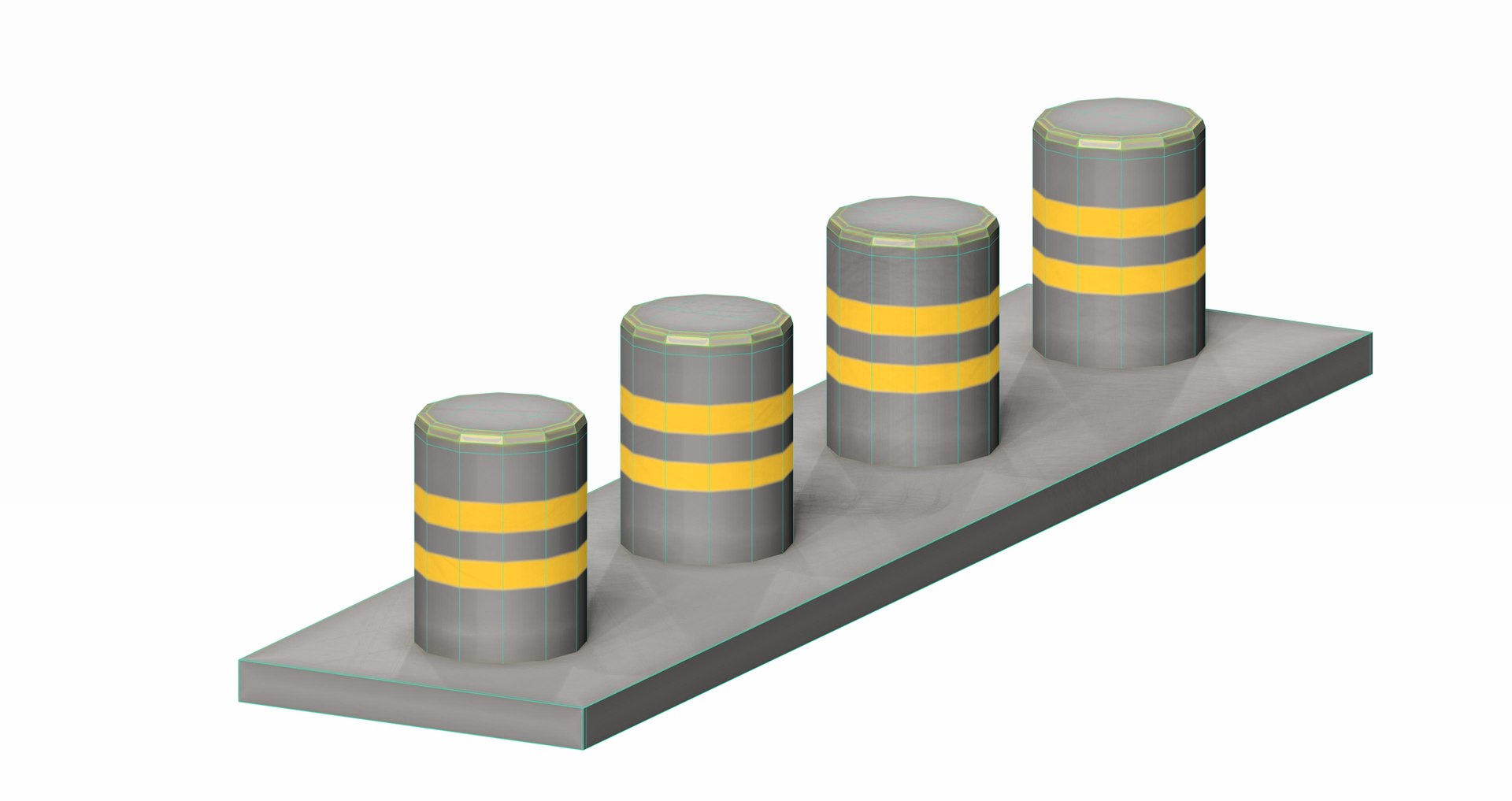 Car Metal Barrier 3D - TurboSquid 2085485