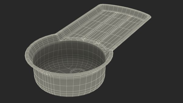 Stainless Steel Kitchen Sink with Recessed Drainer 3D model ...