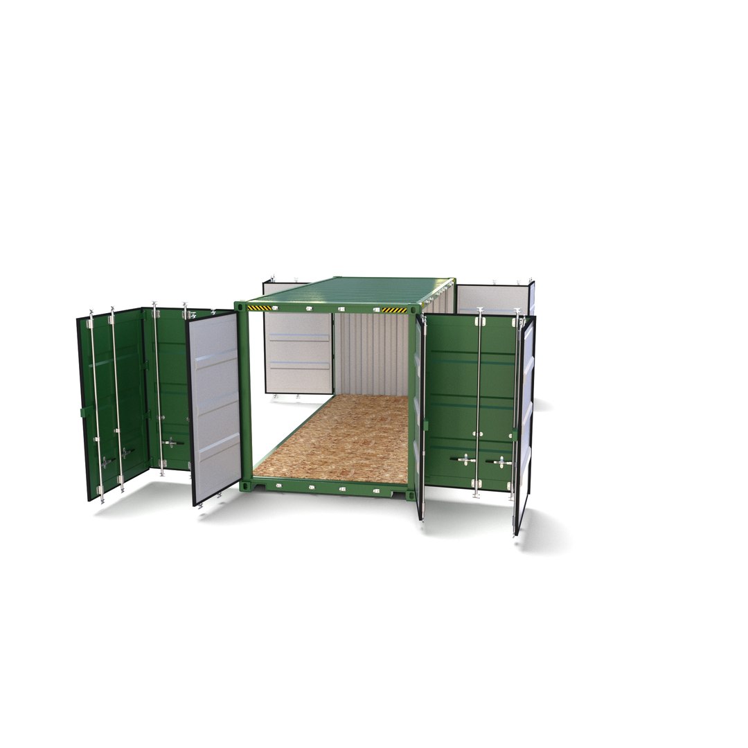 20ft Shipping Container Double 3D - TurboSquid 1554083