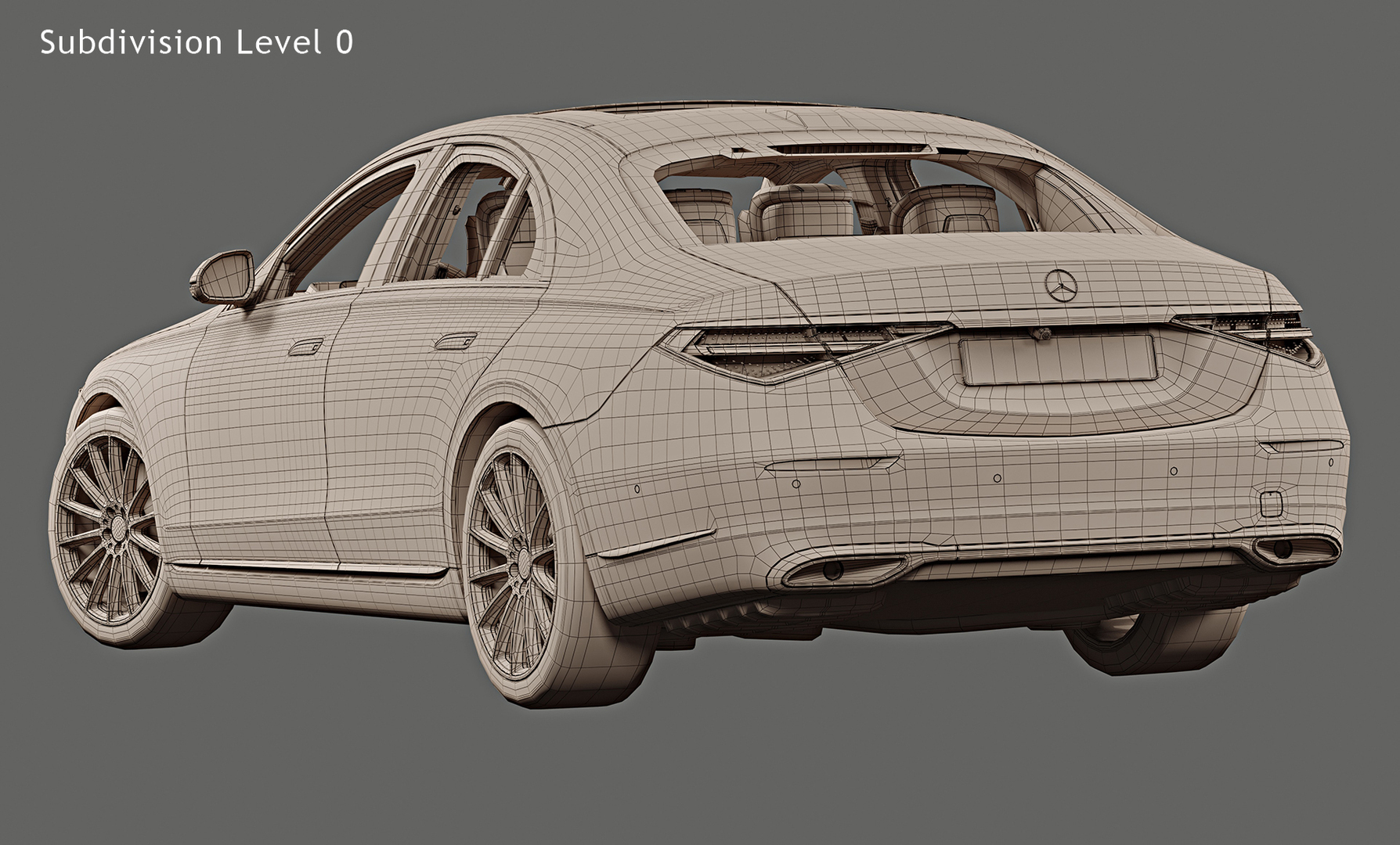 2021 mercedes-benz s-class short 3D model - TurboSquid 1705059