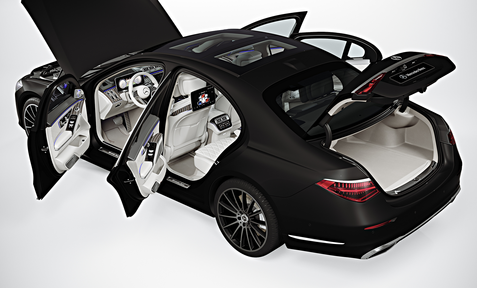 2021 mercedes-benz s-class short 3D model - TurboSquid 1705059