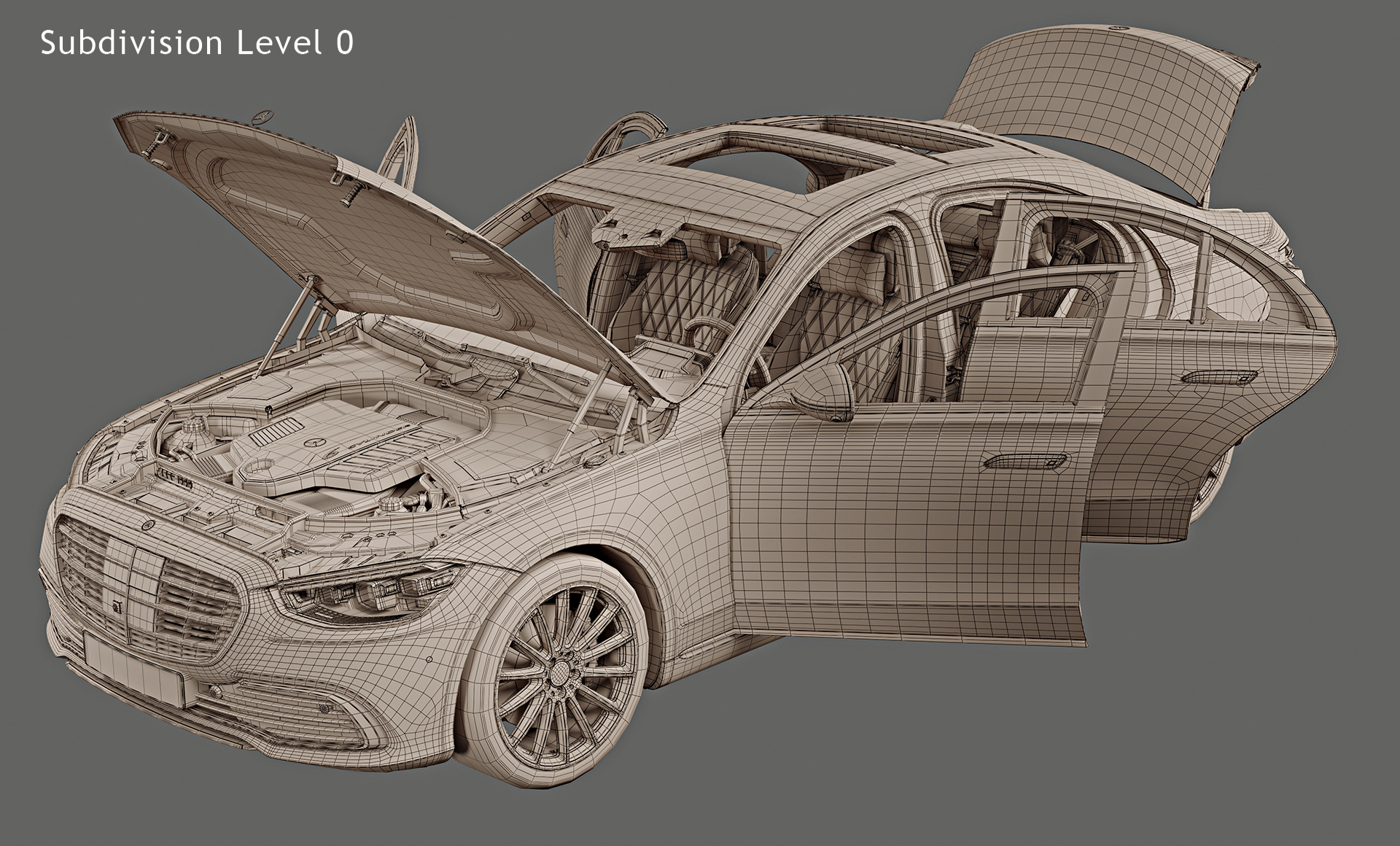 2021 mercedes-benz s-class short 3D model - TurboSquid 1705059