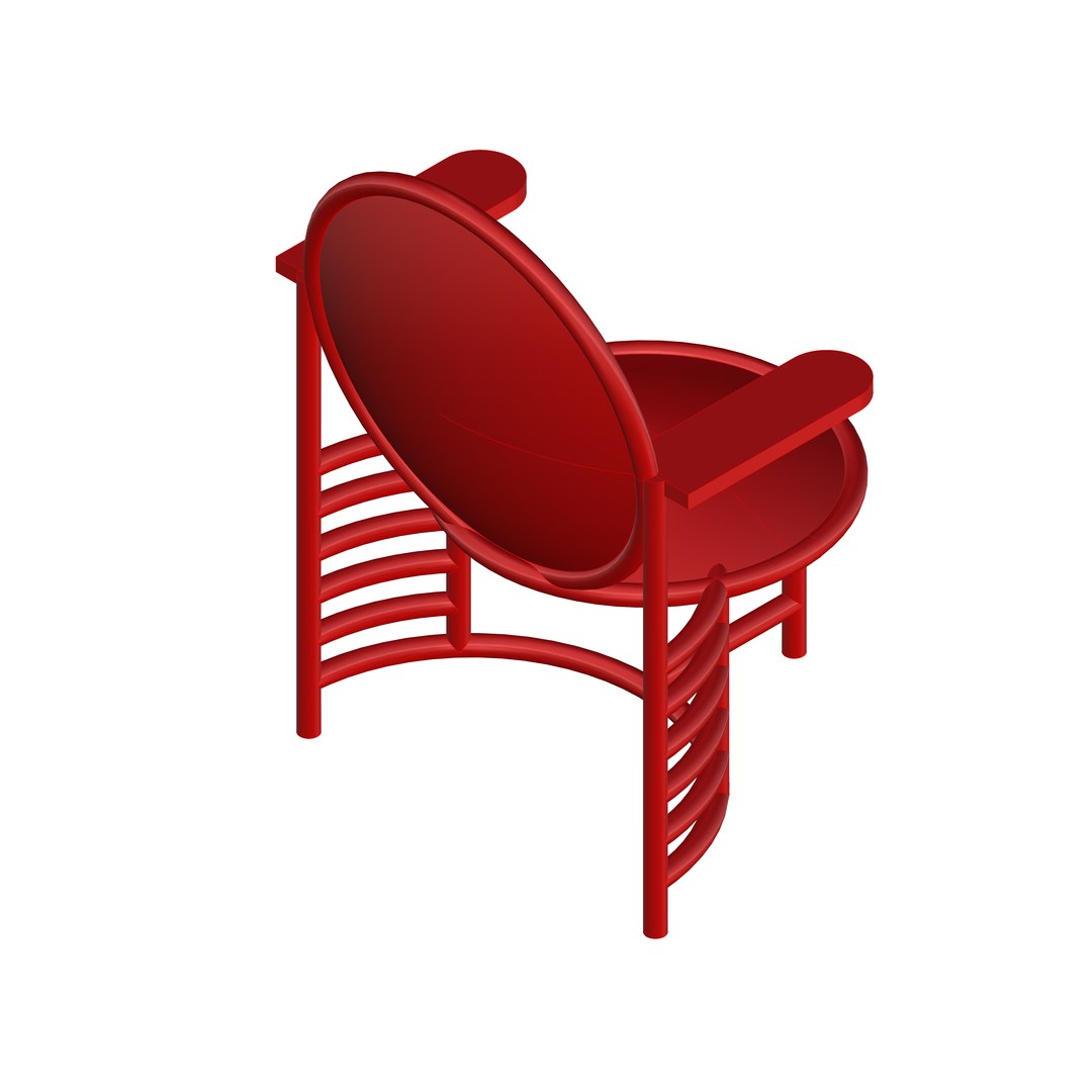 3D Frank Lloyd Wright Chair - Johnson Wax - TurboSquid 2136984