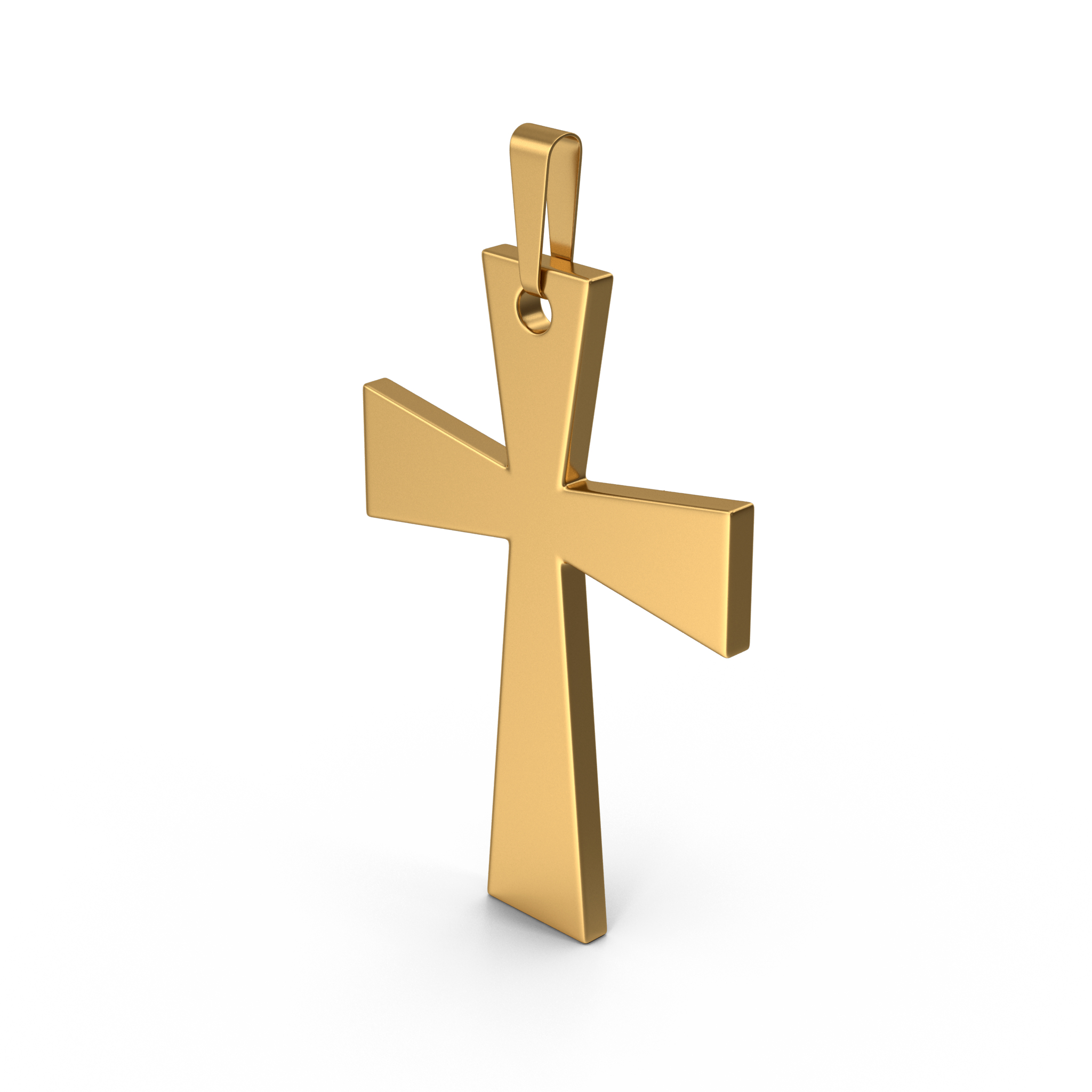 modelo 3d Cruz Cristiana Dorada Con Cadena - TurboSquid 2204048