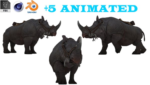 Land Mammals Rhinoceros Cinema 4D Models for Download | TurboSquid