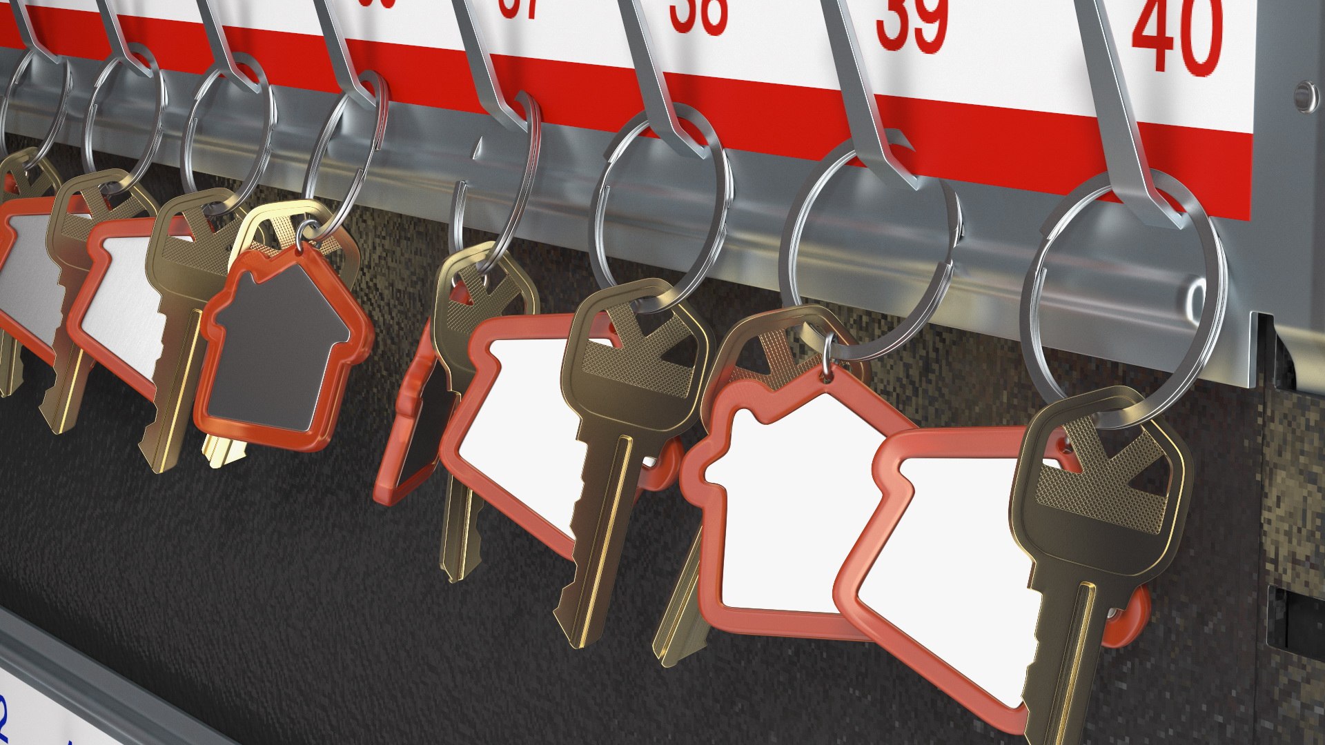 Key Cabinet Lock Box With Keys 3D Model - TurboSquid 1821630