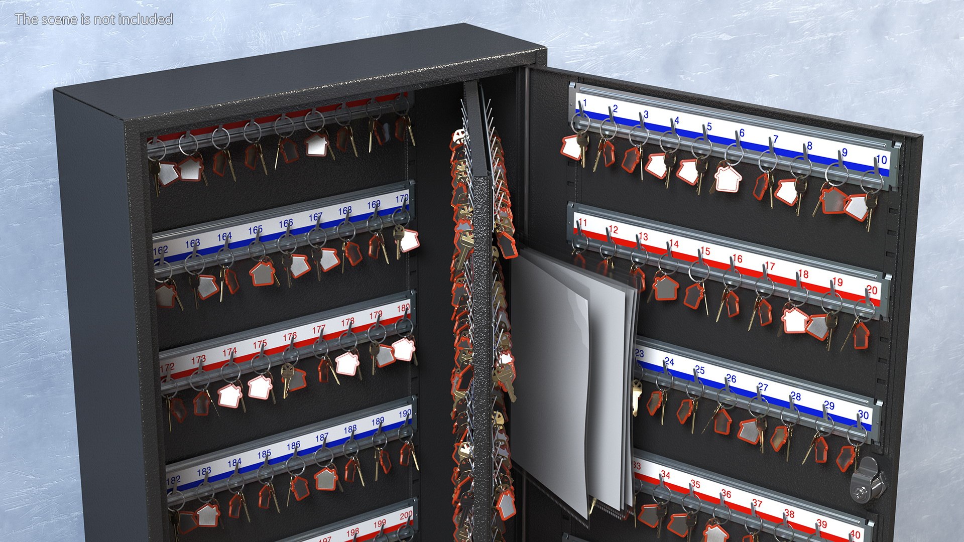 Key Cabinet Lock Box With Keys 3D Model - TurboSquid 1821630