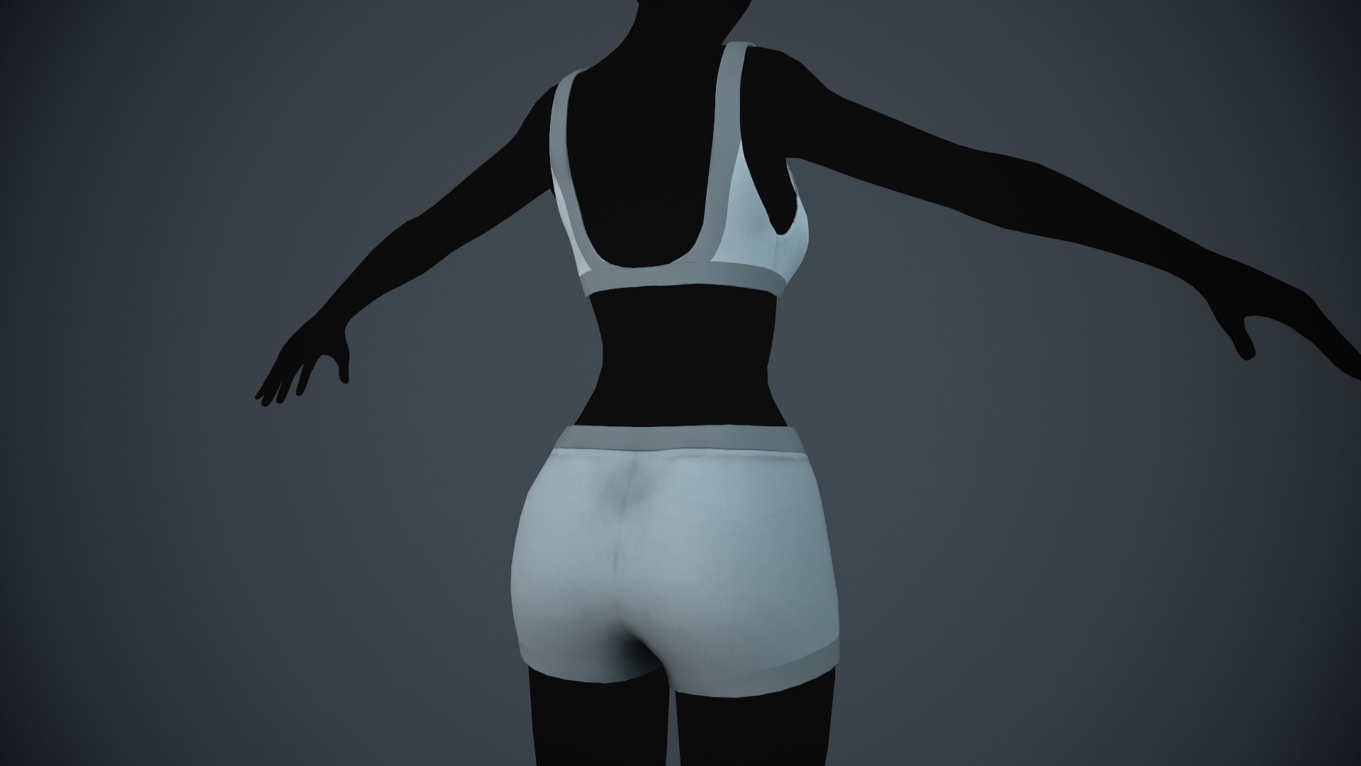 3D model Female White Bra and Underwear - TurboSquid 1927738