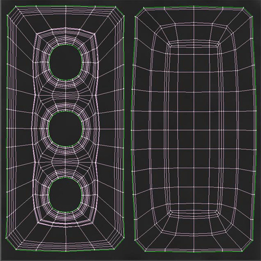 3d model of traffic light street rigging