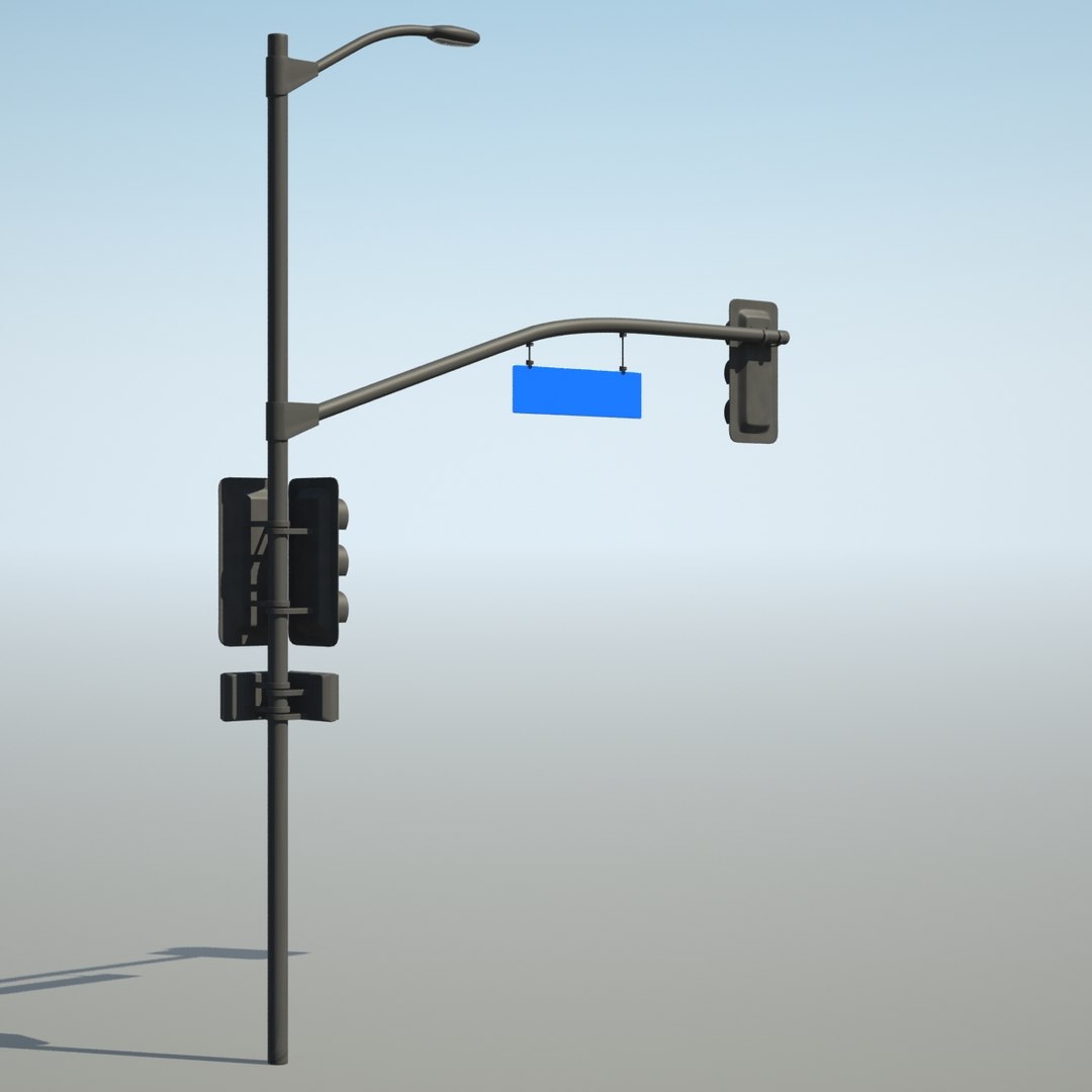 3d model of traffic light street rigging