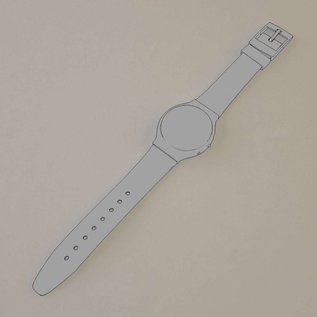 3d digital watch model