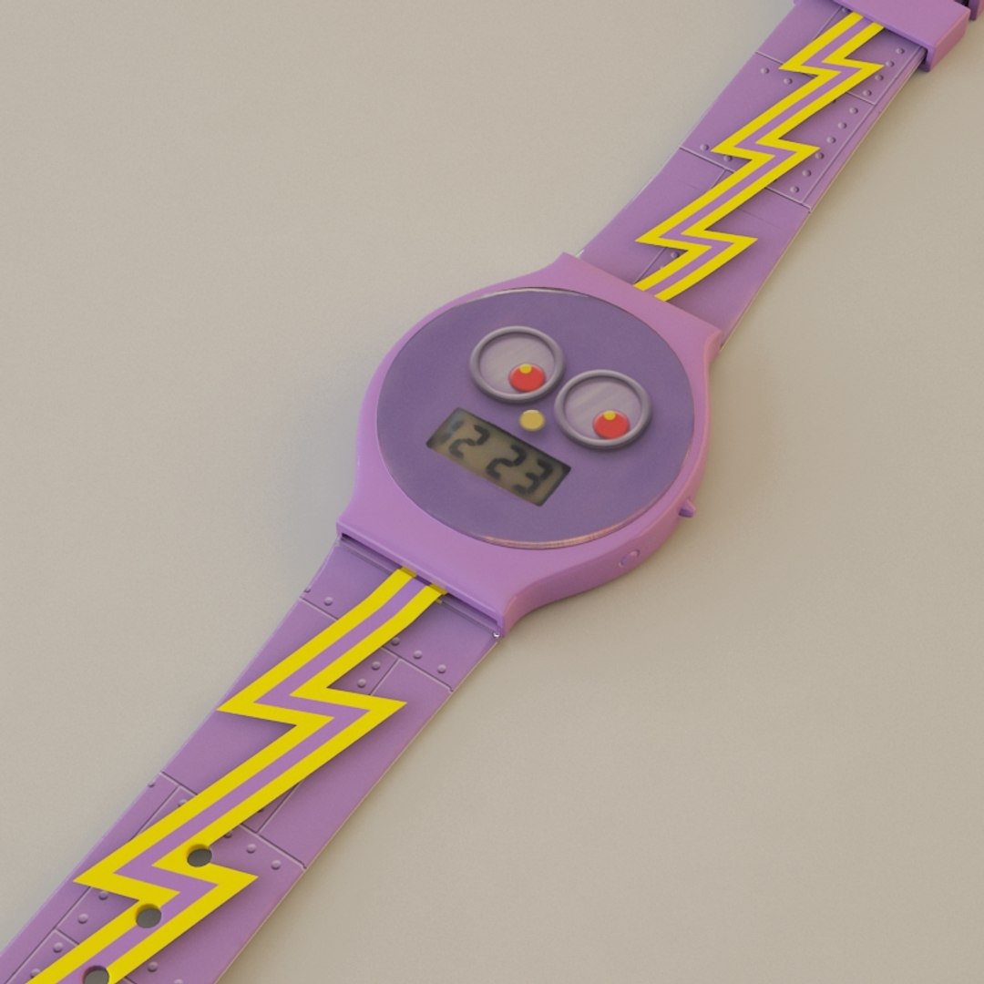 3d digital watch model