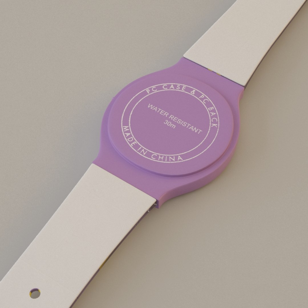 3d digital watch model