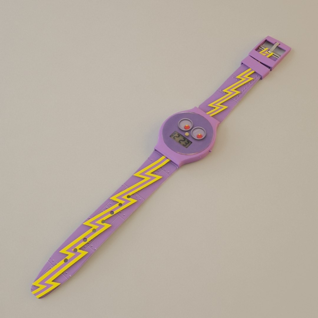 3d digital watch model