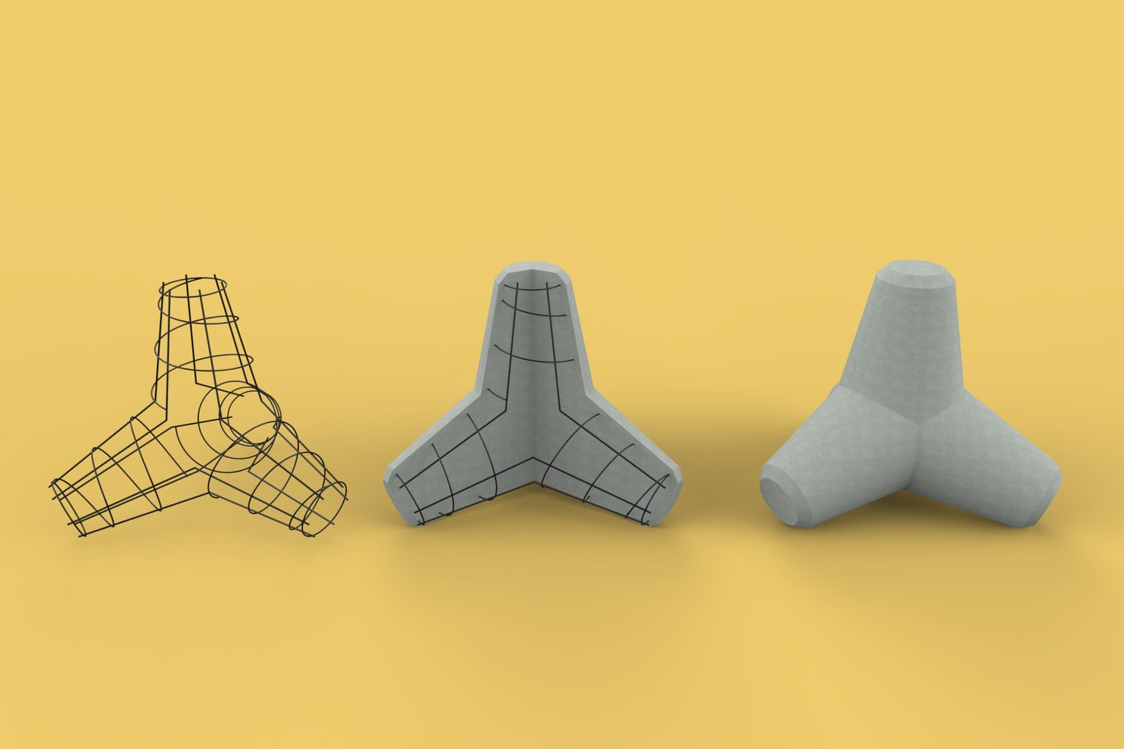 TETRAPOD BREAK WATER SEAWALL ARMOURING AKMON 3D Model - TurboSquid 1982467