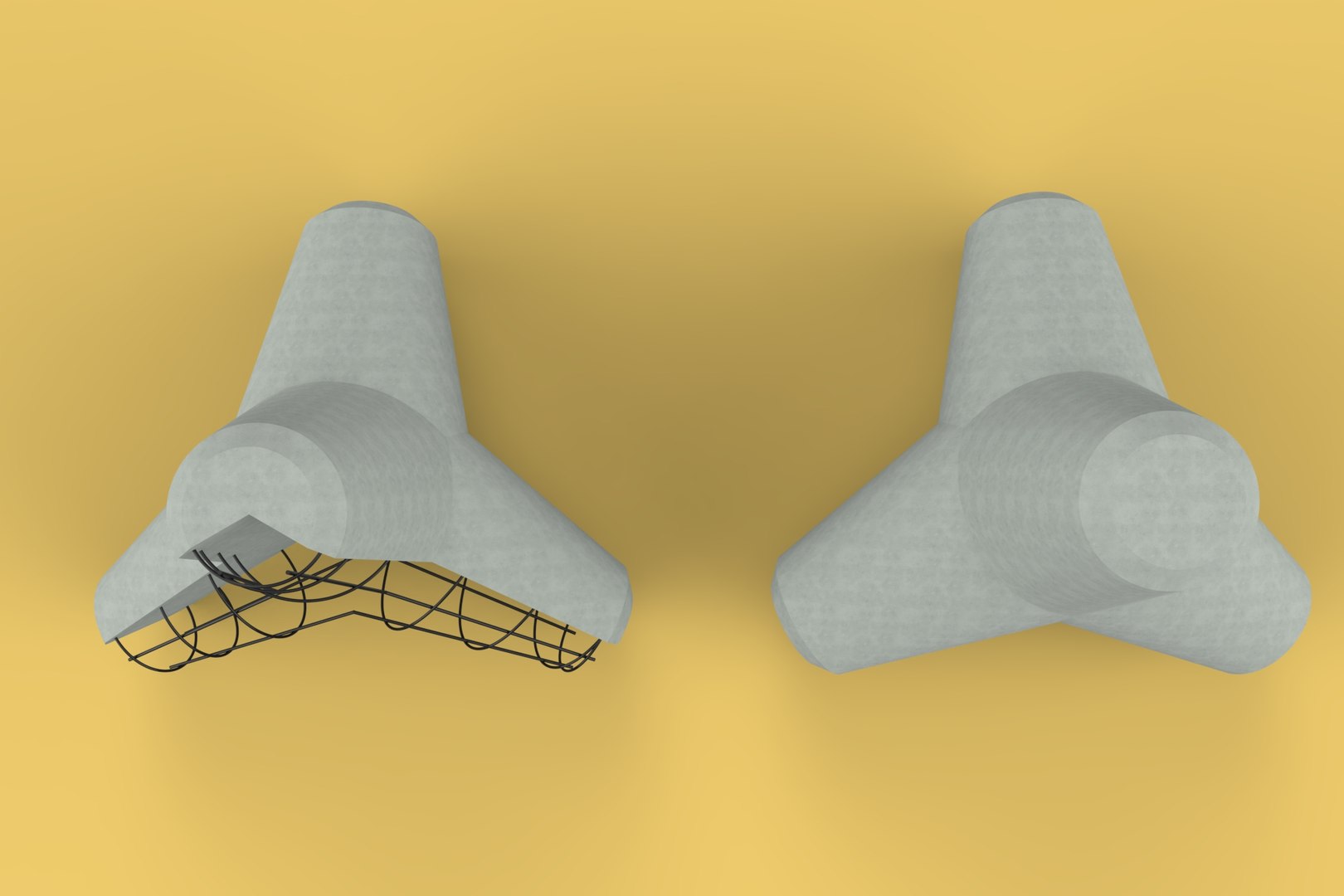 TETRAPOD BREAK WATER SEAWALL ARMOURING AKMON 3D Model - TurboSquid 1982467