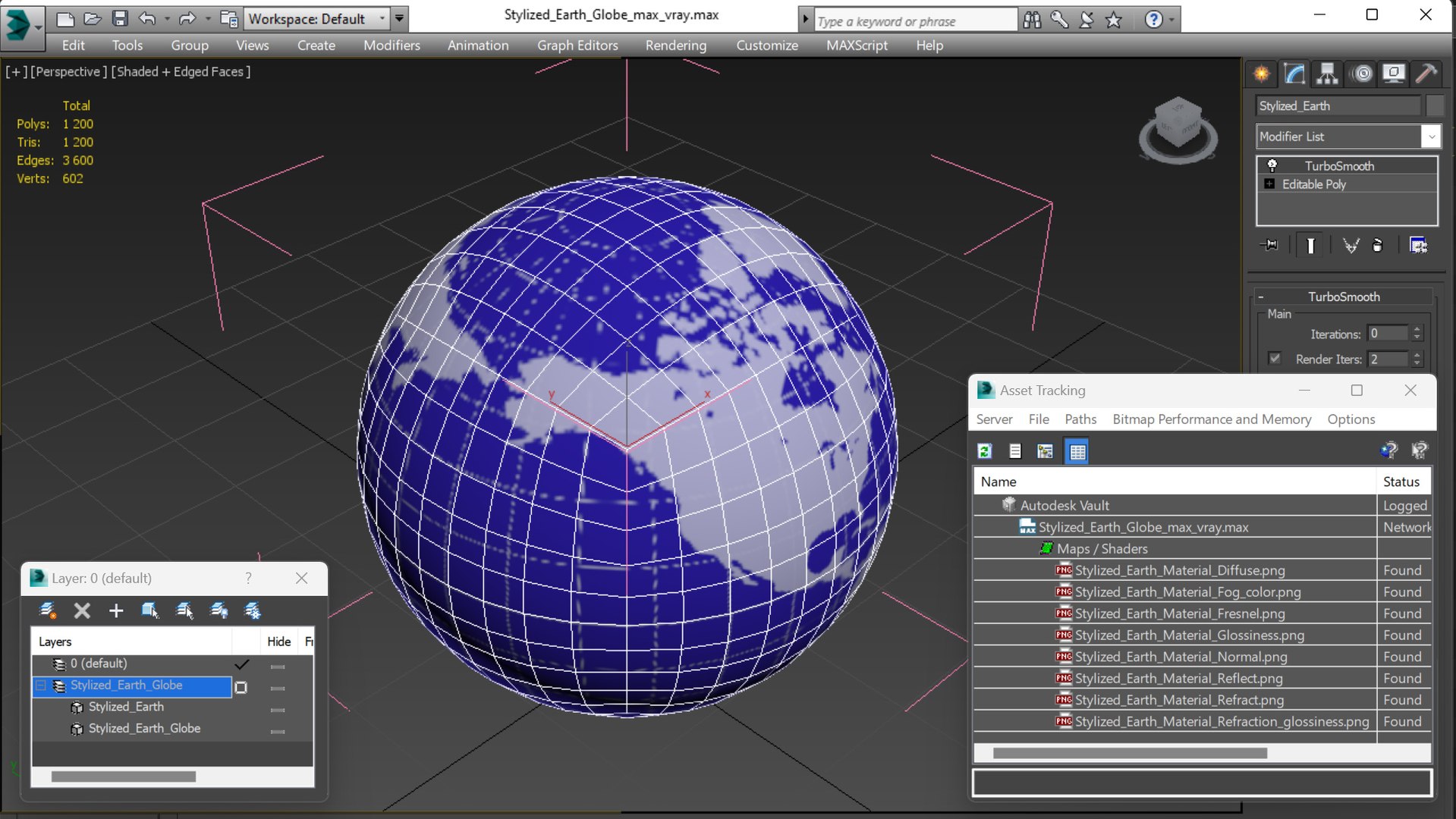 Stylized Earth Globe 3D Model - TurboSquid 2137038