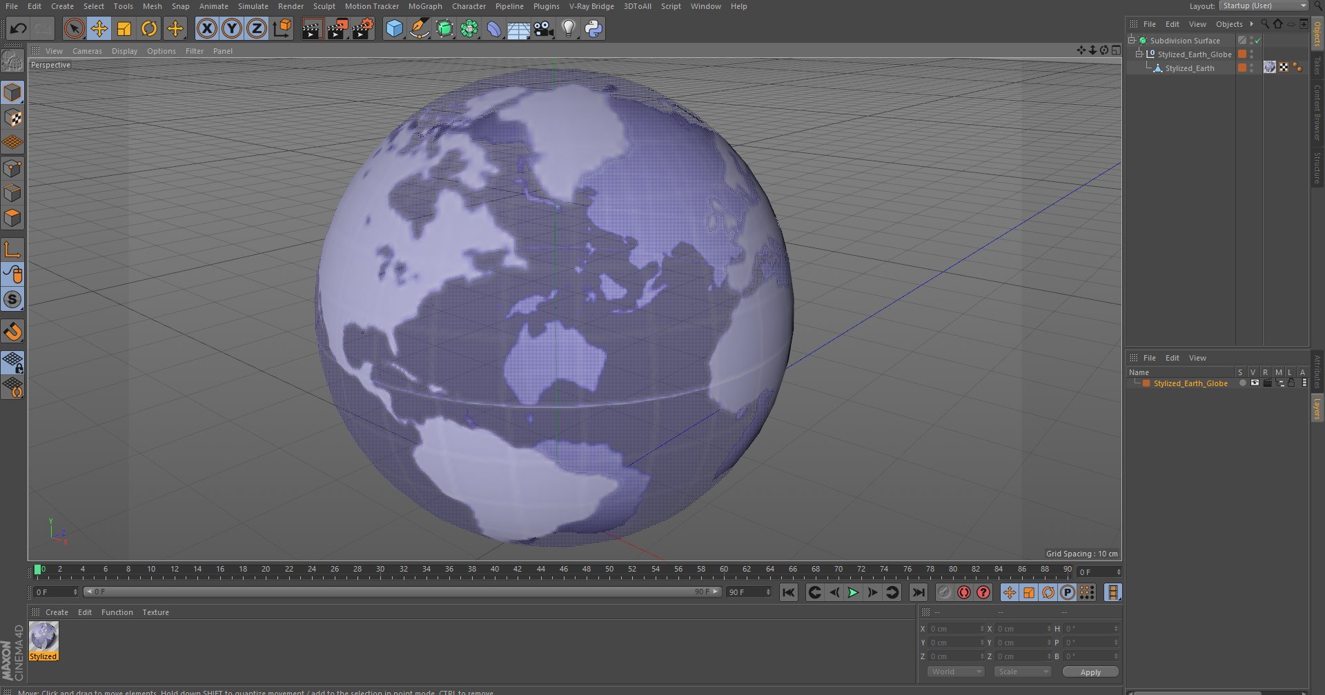 Stylized Earth Globe 3D Model - TurboSquid 2137038