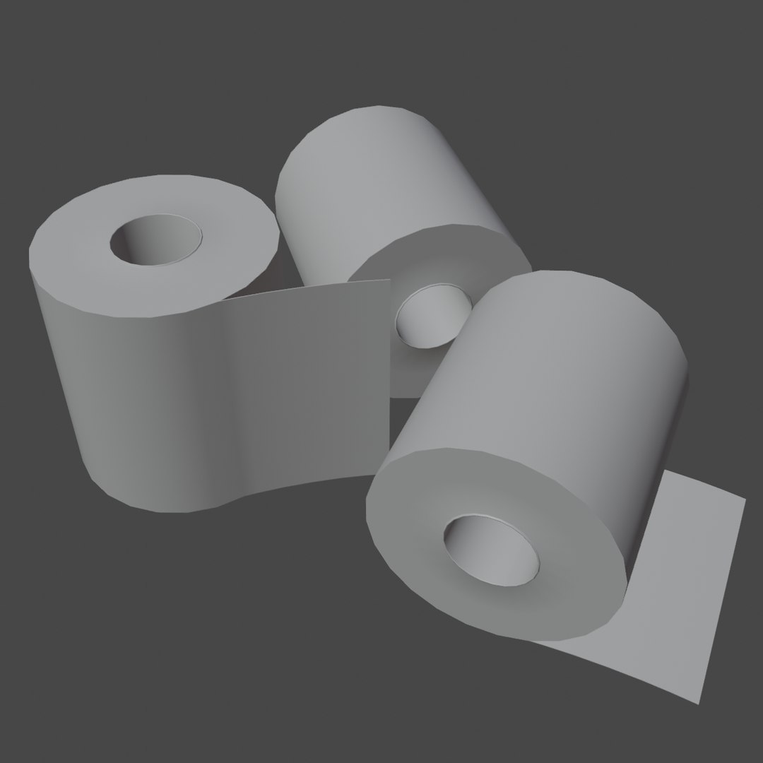 3D Model Toilet Papers 01 - TurboSquid 2347836