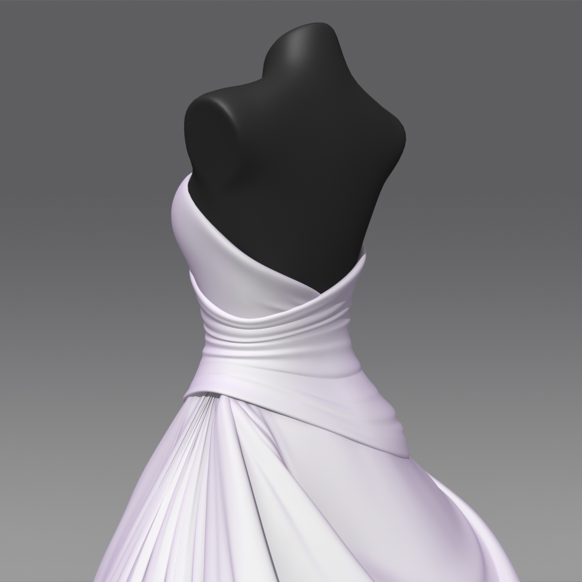 3d wedding dress model