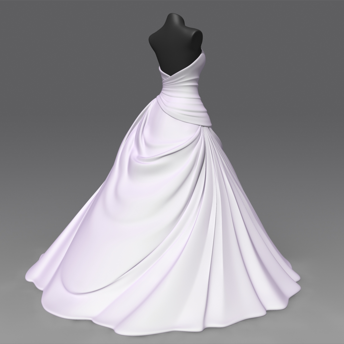 3d wedding dress model
