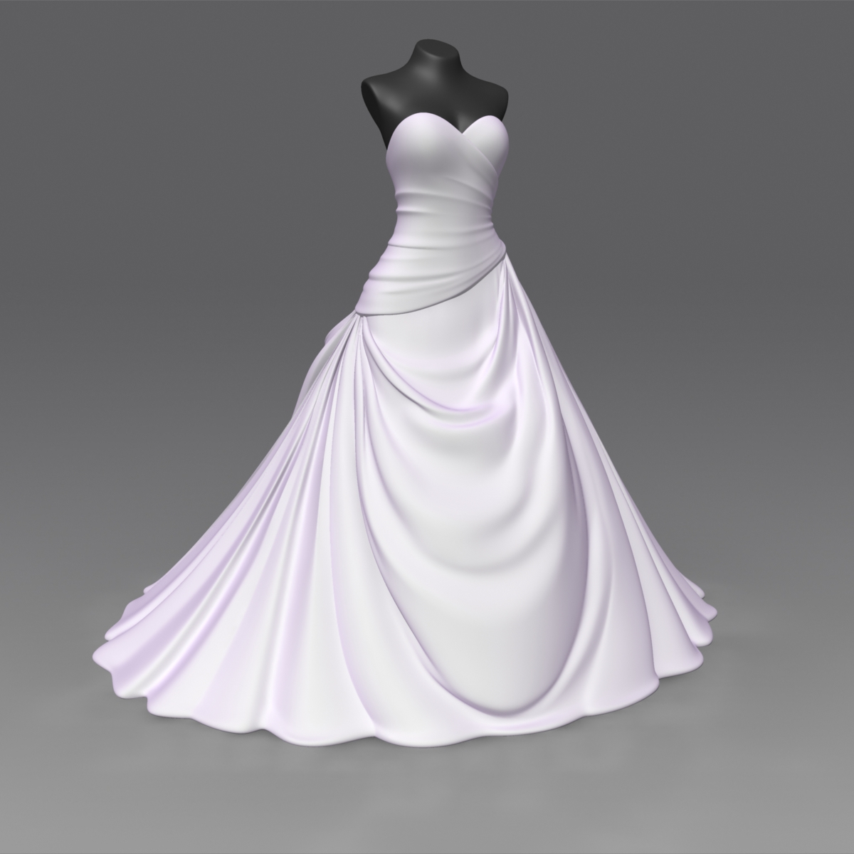 3d wedding dress model
