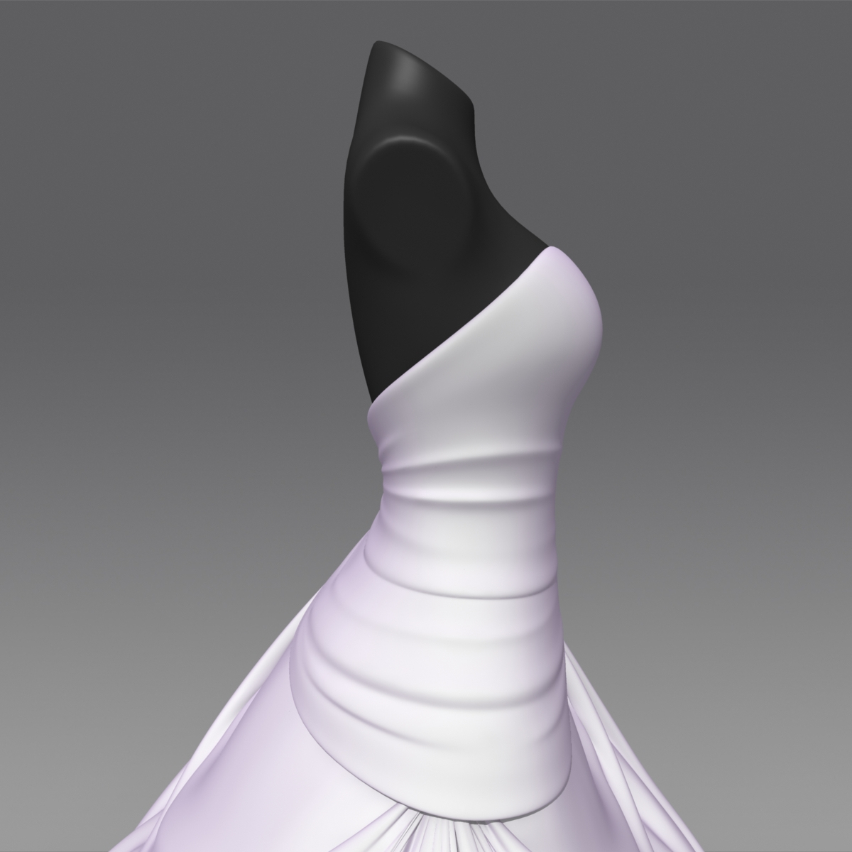 3d wedding dress model