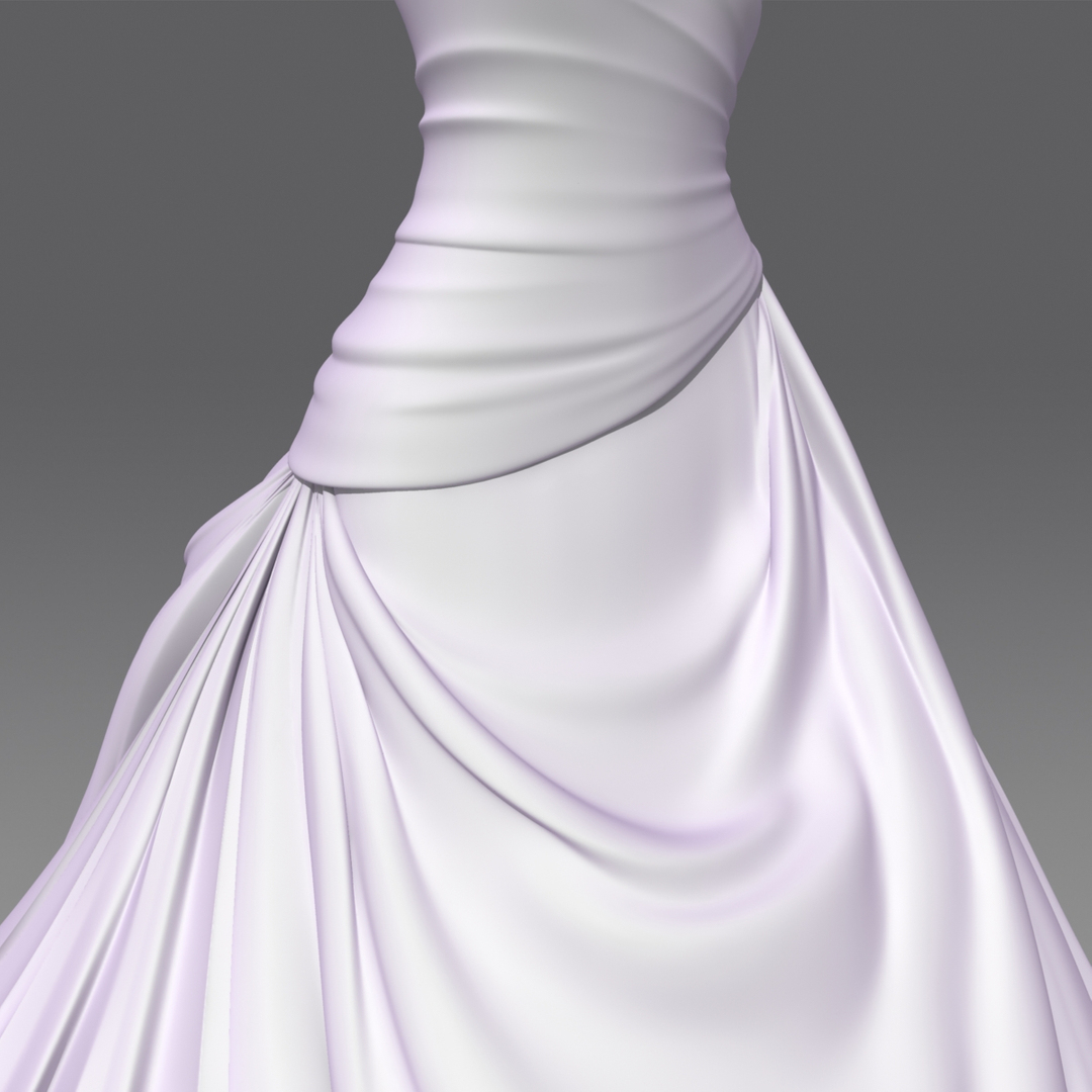 3d wedding dress model