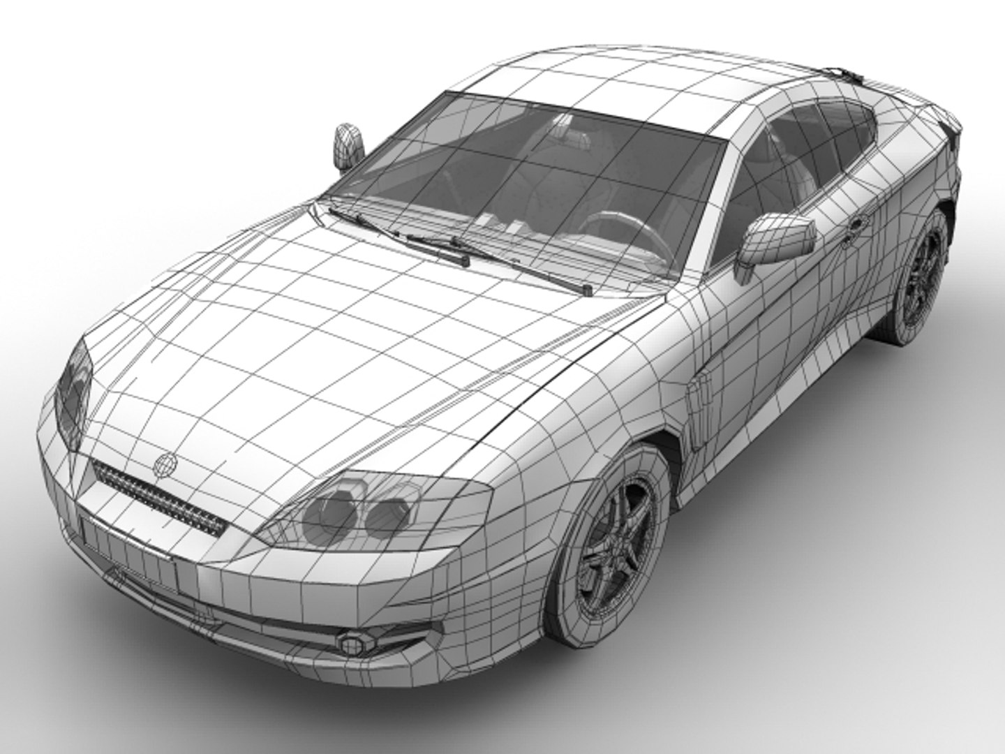 Hyundai Tuscani 3d Model