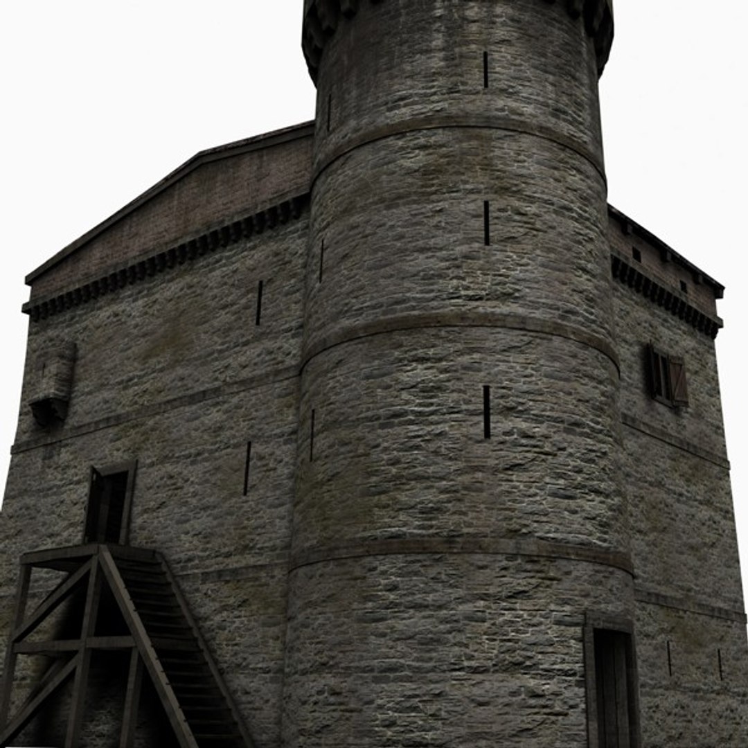 3ds max medieval tower house