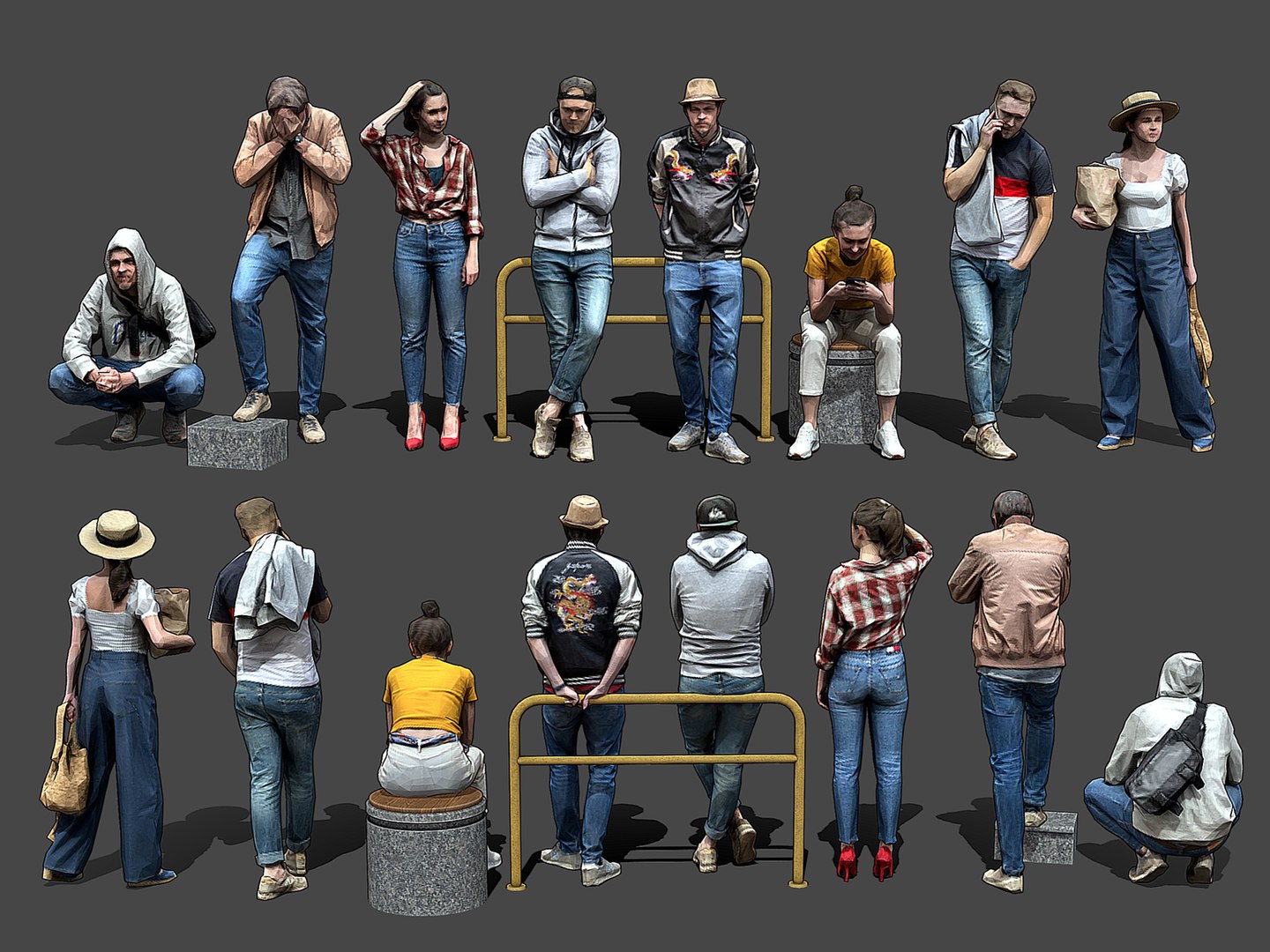 Stylized People Casual Pack 3D Model - TurboSquid 1611102