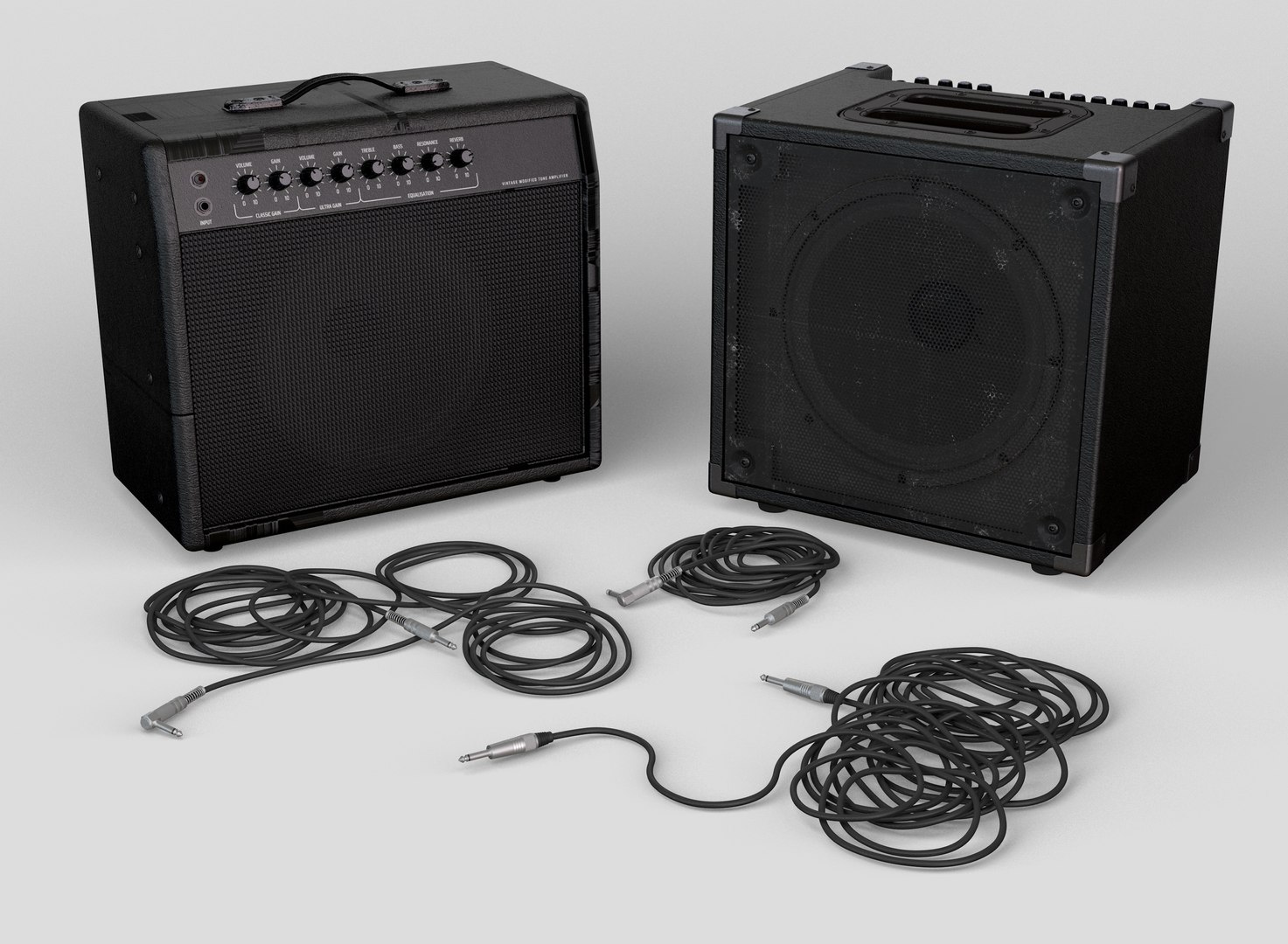 Amplifiers And Cables 3D Model - TurboSquid 2229117